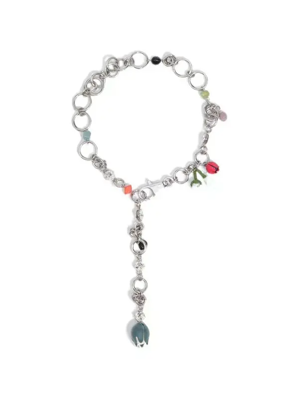 Bimba Y Lola Necklace Chain Stones And Tulips