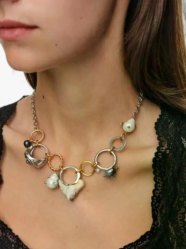 Bimba Y Lola Chain Necklace And Horse Rings
