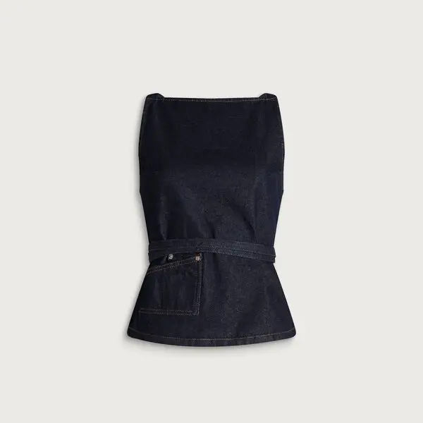 DAMSON MADDER Annabelle Apron Top - Indigo