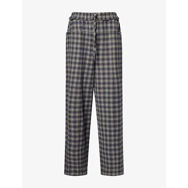 DAMSON MADDER Tomasina Check-pattern Woven Trousers
