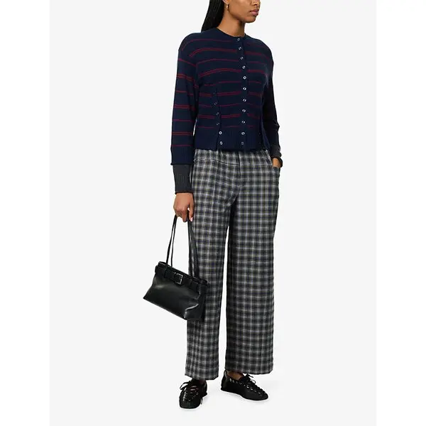 DAMSON MADDER Tomasina Check-pattern Woven Trousers