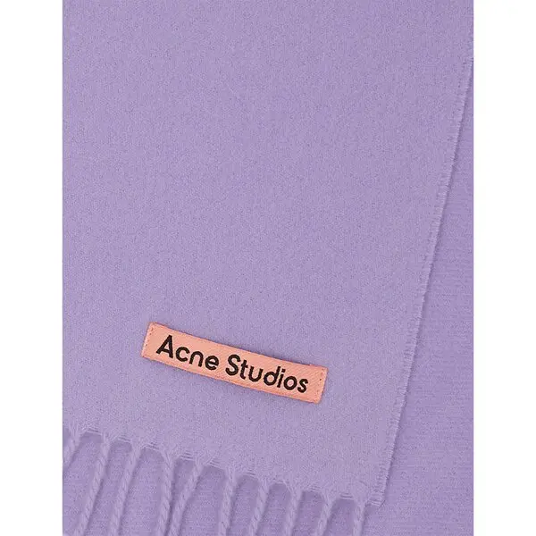 Acne Studios Canada Skinny Wool Scarf - Lilac