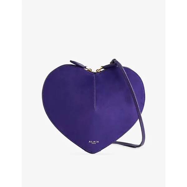 Alaïa Le Cœur Leather Cross-body Bag - Iris