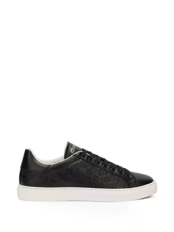 Roberto Cavalli Monogram-embossed Low-top Sneakers
