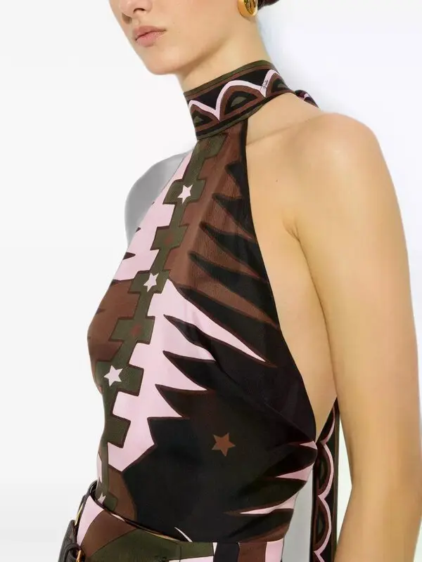 Emilio Pucci Valdimontone-print Halter Top