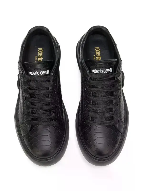 Roberto Cavalli Snakeskin-effect Low-top Sneakers