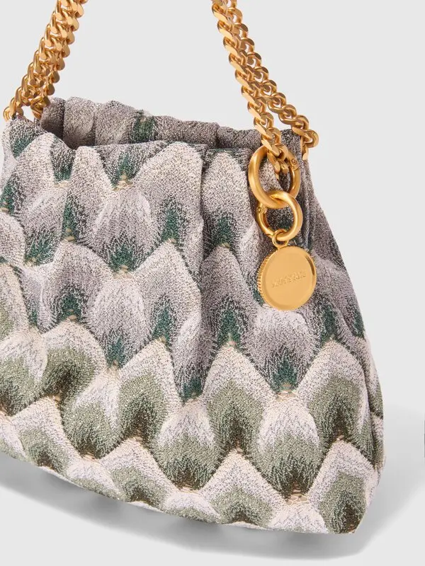 Missoni Chain Pouch In Lamé Viscose