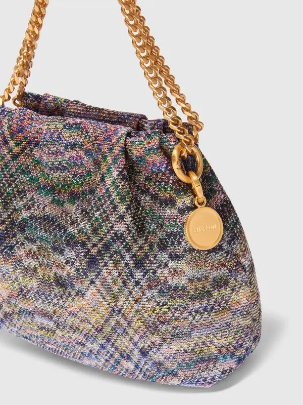 Missoni Chain Pouch In Lamé Viscose