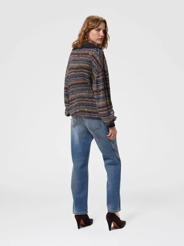 Missoni Oversized Polo Shirt With Sequins