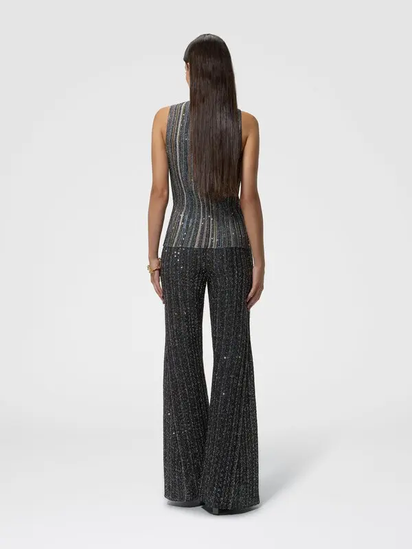 Missoni Striped Flared Trousers With Sequins