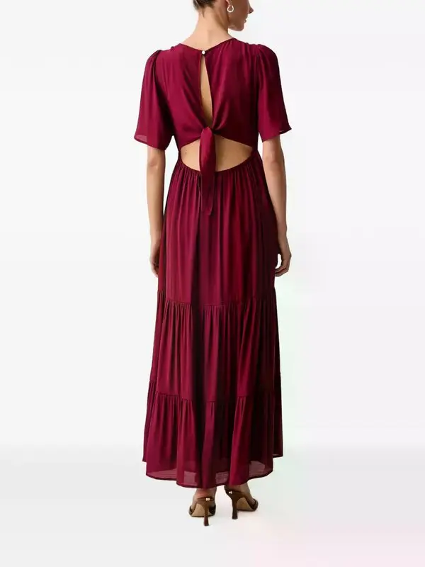 MORGAN Tiered Tie-back Maxi Dress