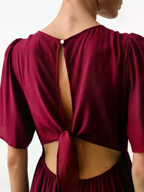 MORGAN Tiered Tie-back Maxi Dress