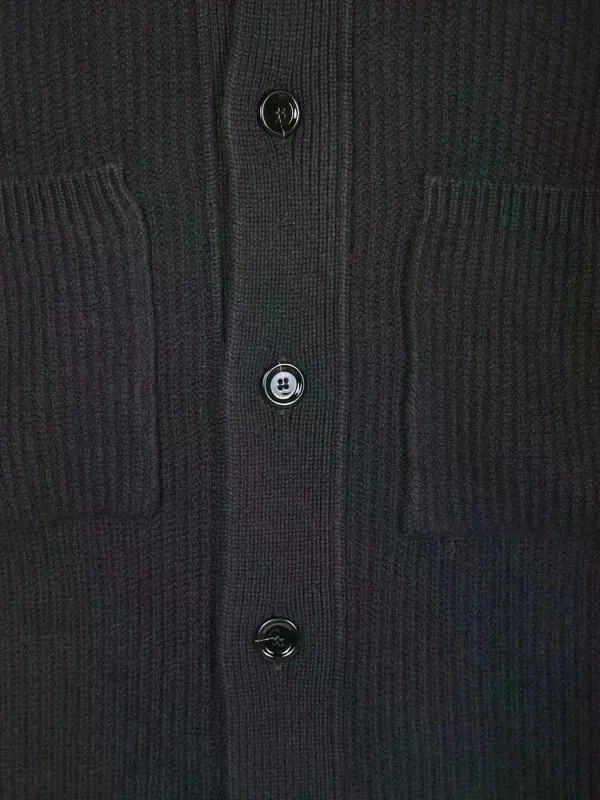 LARDINI Ribbed-knit Patch-pocket Sweater
