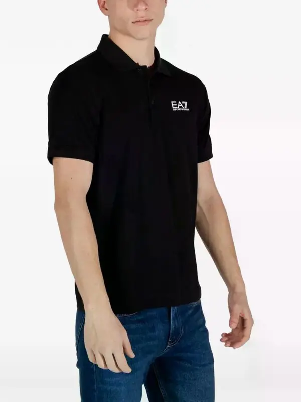 EA7 Logo-print Polo Shirt