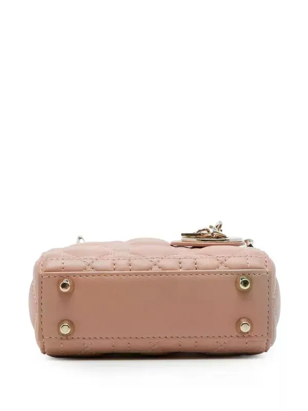 Dior 2022 Micro Lambskin Cannage Lady Satchel
