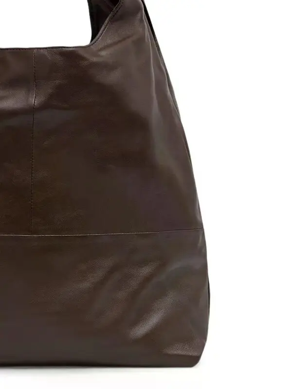 Patrizia Pepe Minimal Logo-print Leather Tote Bag