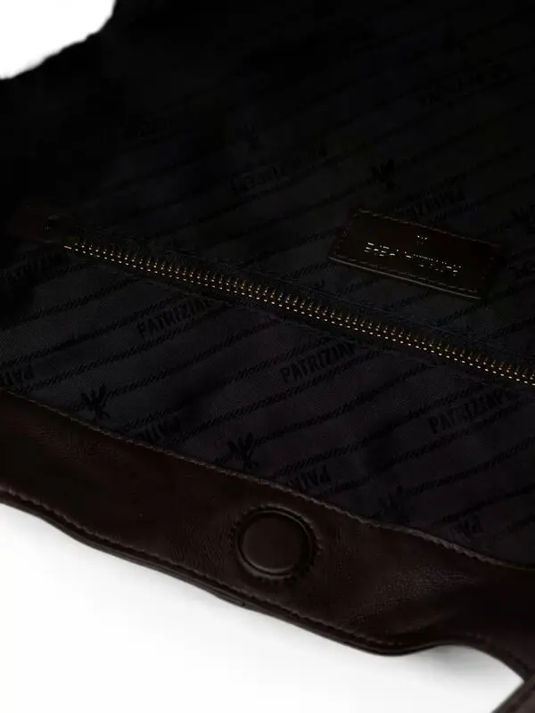 Patrizia Pepe Minimal Logo-print Leather Tote Bag