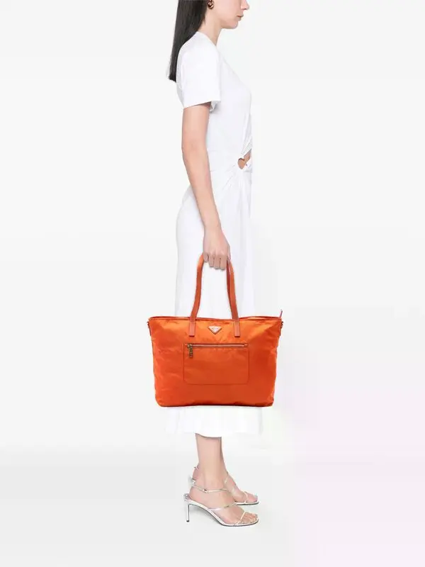 Prada 2013-2026 Saffiano Trimmed Tessuto Satchel
