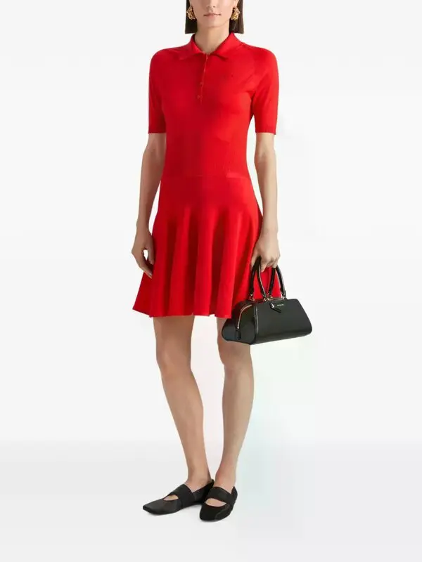 Givenchy Mini Polo Dress In Second Skin Effect Knit