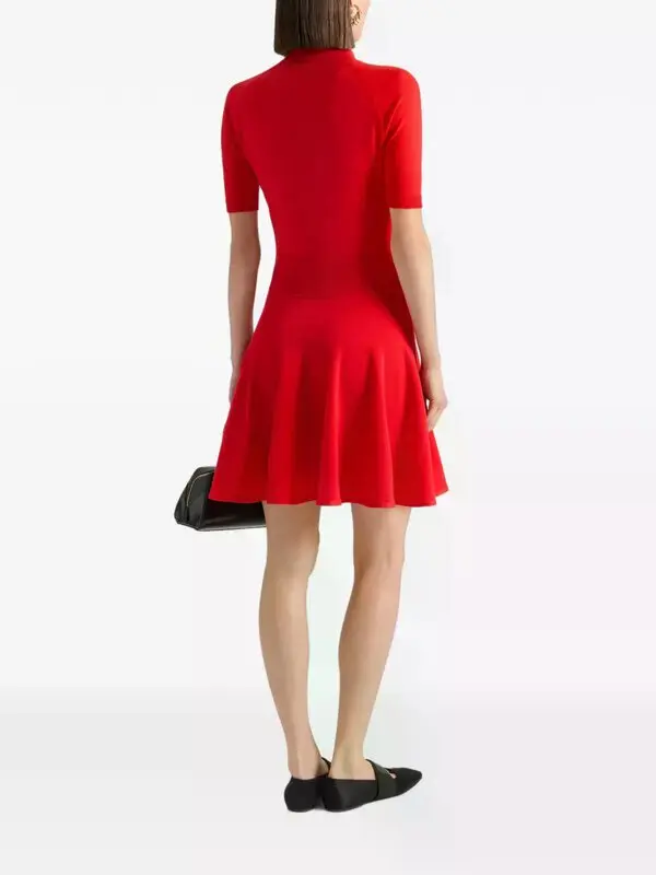 Givenchy Mini Polo Dress In Second Skin Effect Knit