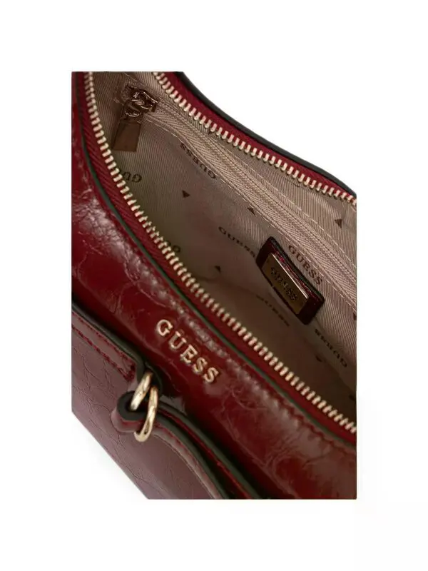 Guess Taylor Buckled-strap Flower-charm Shoulder Bag