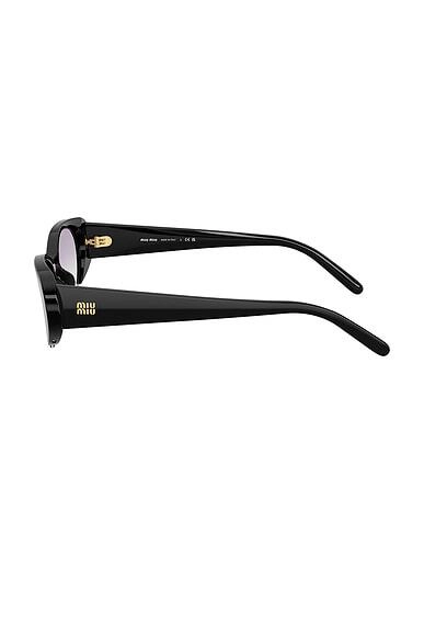 Miu Miu Oval Sunglasses - Black