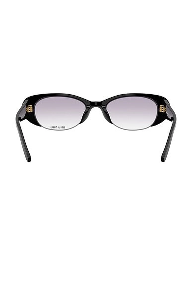 Miu Miu Oval Sunglasses - Black