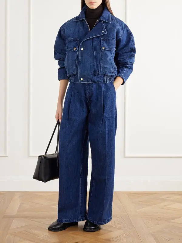 RÙADH The Ghillie Cropped Denim Jacket