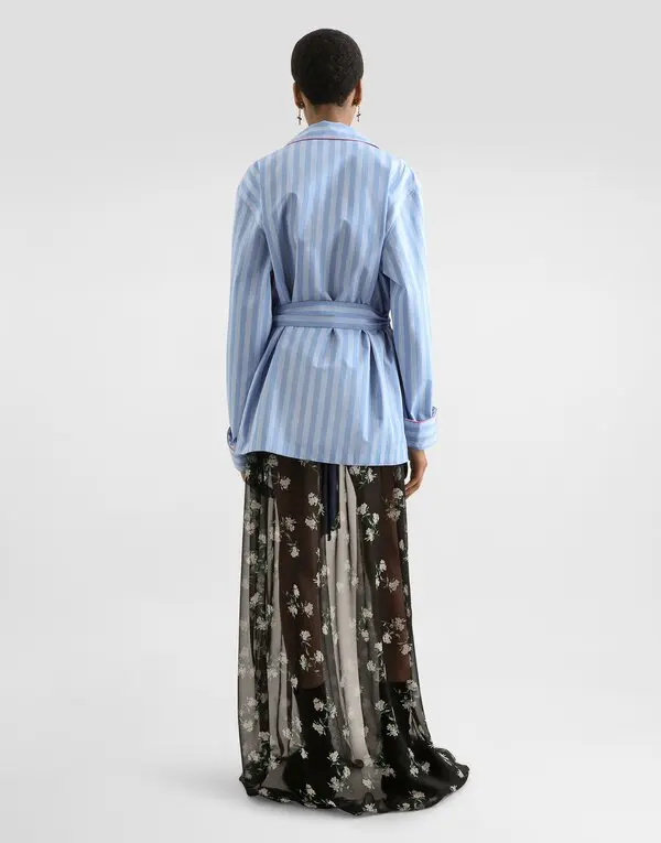 Dolce & Gabbana Striped Poplin Shorts Pants And Shorts