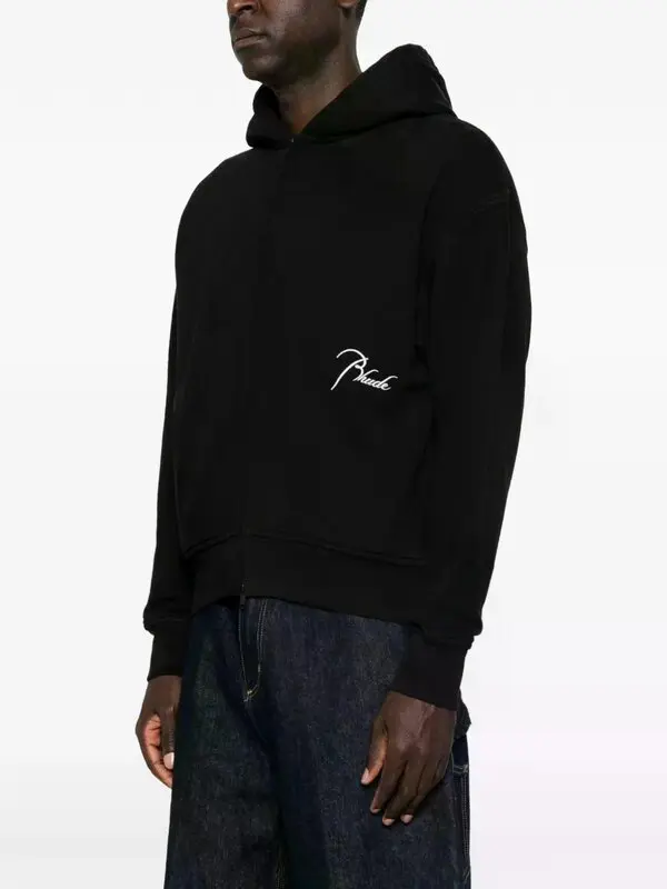 Rhude Logo-embroidered Zip-up Hoodie