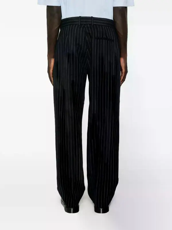 Drole De Monsieur Pinstripe-pattern Pleated Trousers