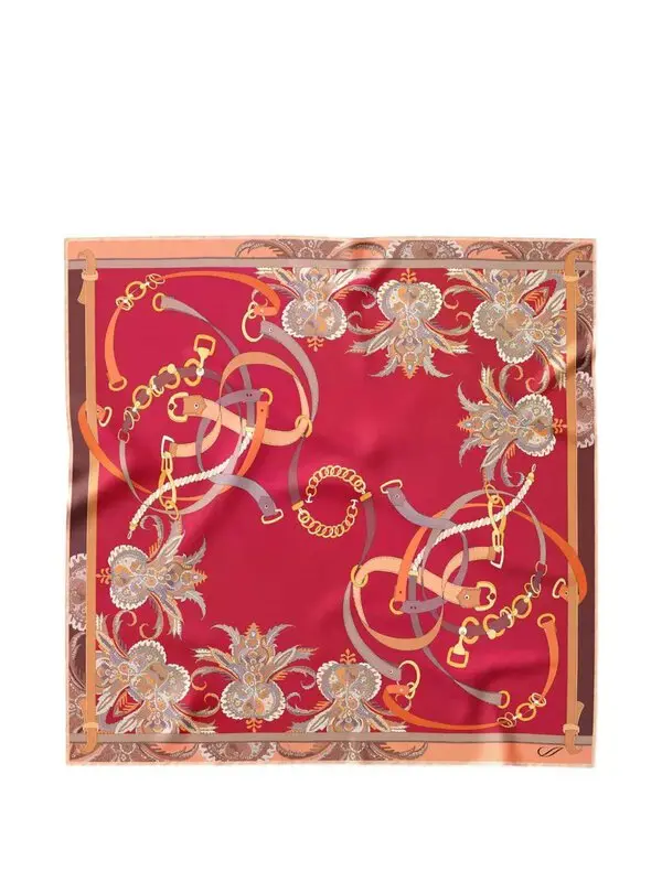 ELIZABETTA Camilla Silk Bandana - Red