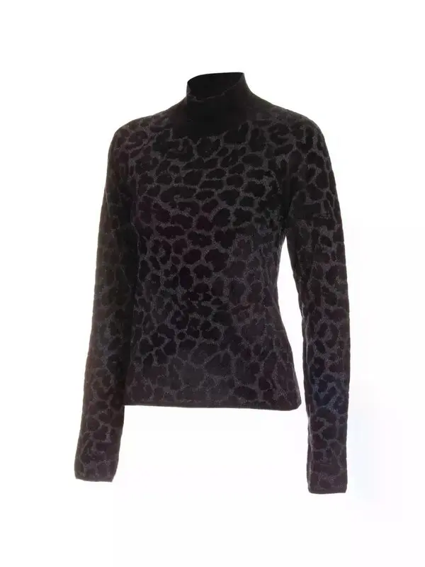 Just Cavalli Leopard-print Mock-neck Sweater
