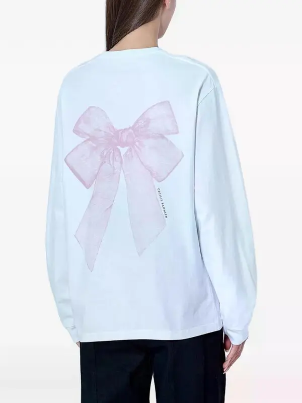 Cecilie Bahnsen Bow-print Long-sleeve T-shirt