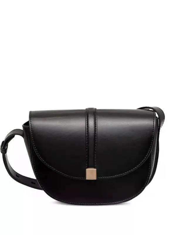 Marc O'polo Taya Foldover Leather Small Shoulder Bag - Black