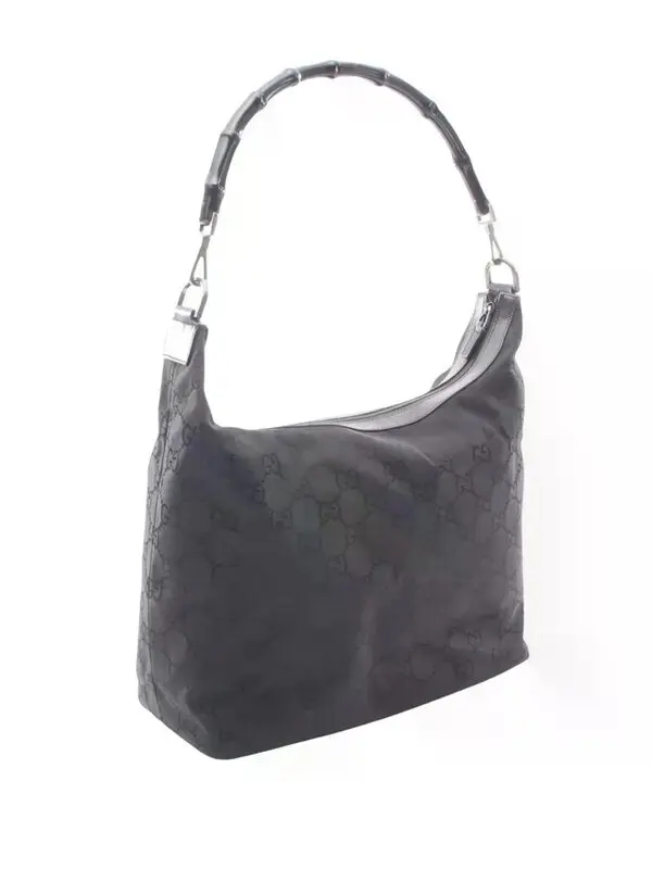 Gucci 2000-2015 Bamboo Gg Nylon Shoulder Bag