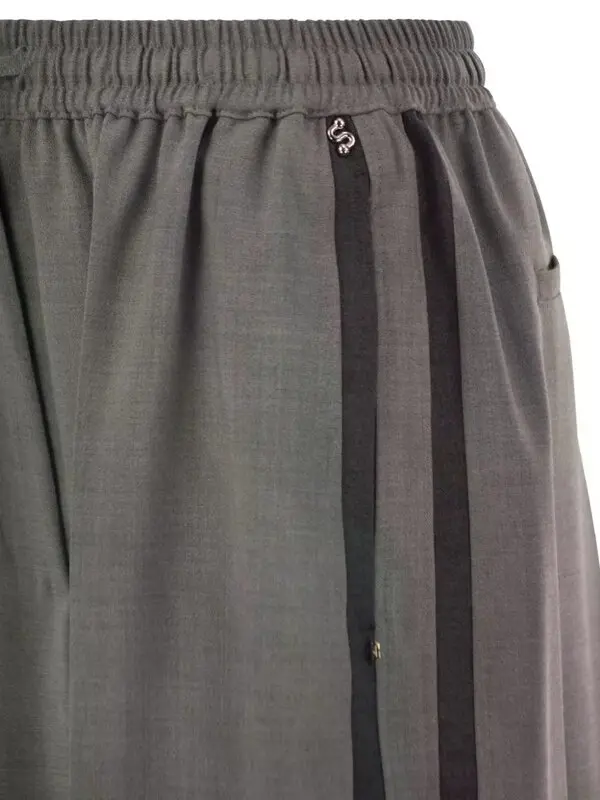 Sportmax Drawstring Side-stripe Trousers
