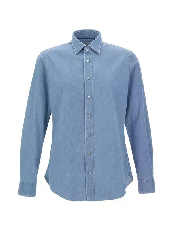 Michael Kors Logo-embroidered Slim-fit Cotton Shirt