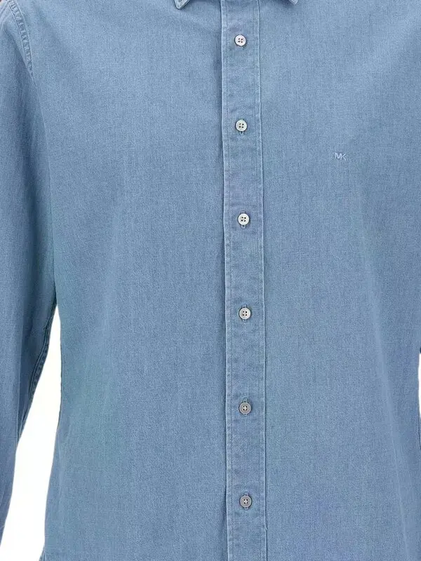 Michael Kors Logo-embroidered Slim-fit Cotton Shirt