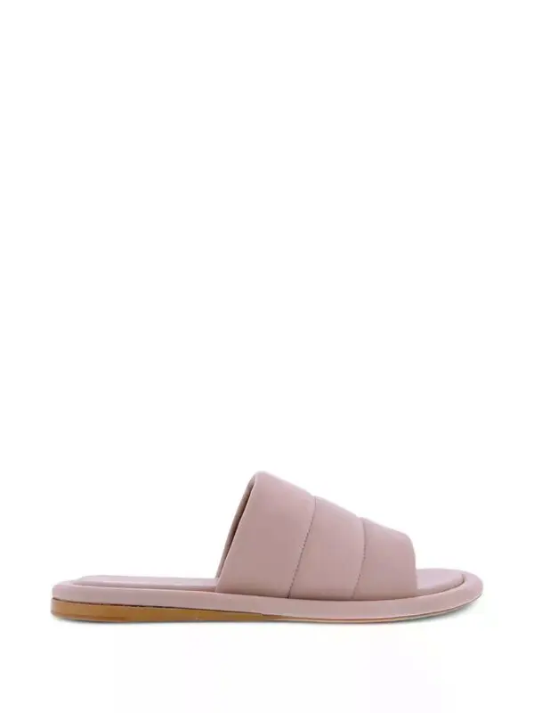 TORAL SHOES Quilted Leather Slippers - Pink