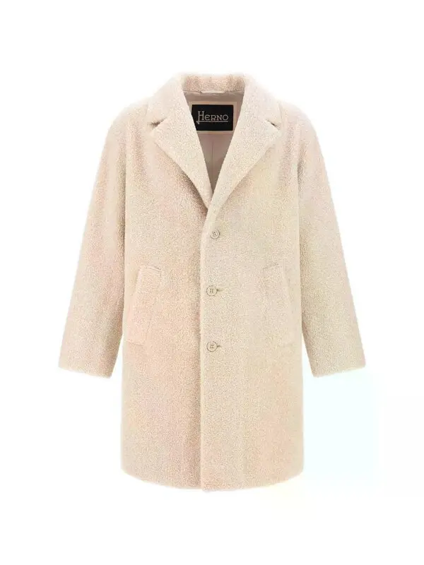 Herno Teddy-effect Single-breasted Coat