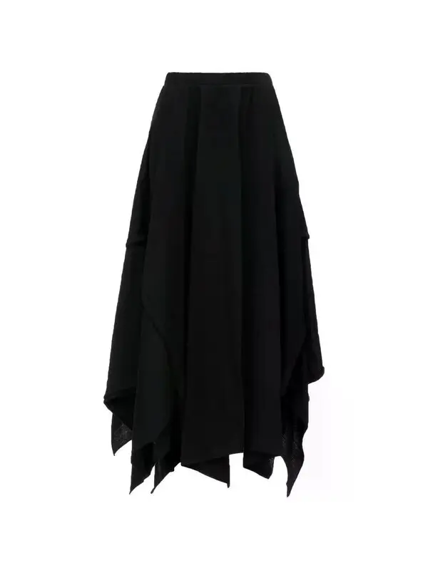 Yohji Yamamoto Asymmetric Draped Skirt - Black