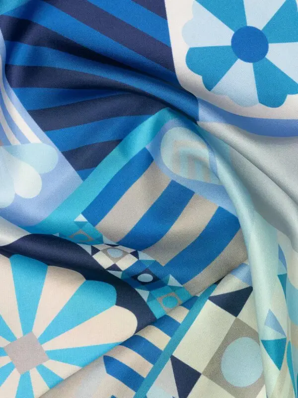 ELIZABETTA Giulietta Geometric-print Silk Scarf
