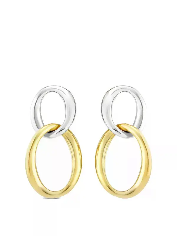 DINNY HALL Wave Double Drop Earrings - Silver