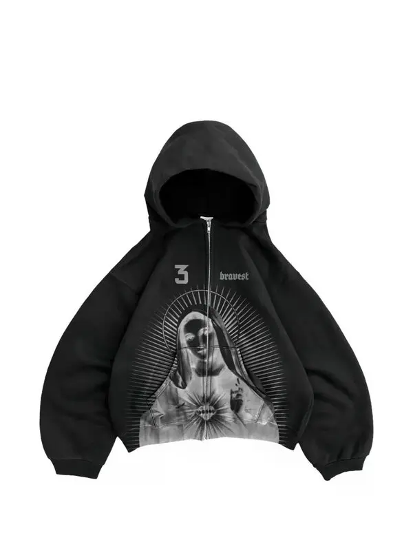 BRAVEST STUDIOS Mary Graphic-print Hoodie - Black