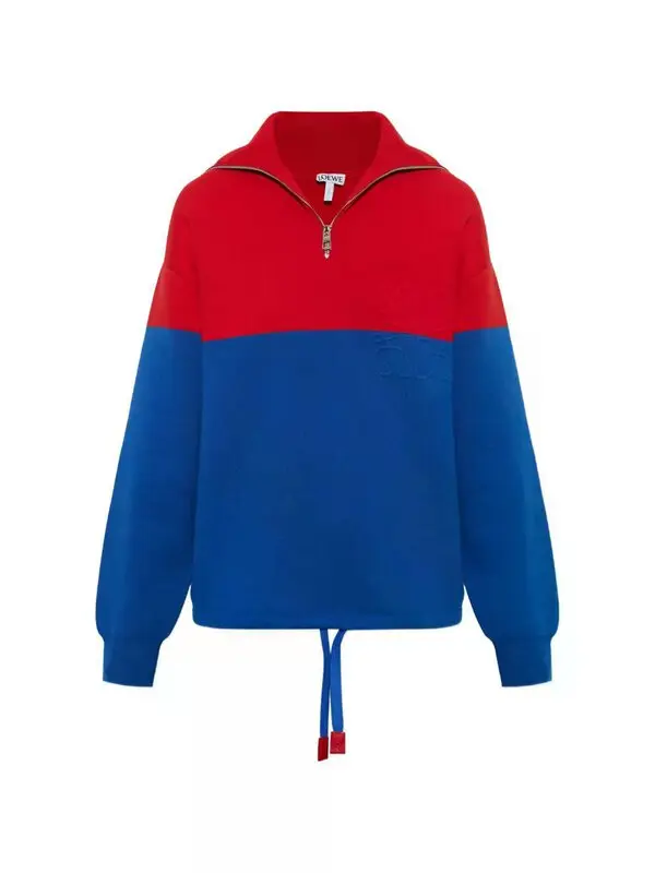 Loewe Quarter-zip Polo Sweater - Blue