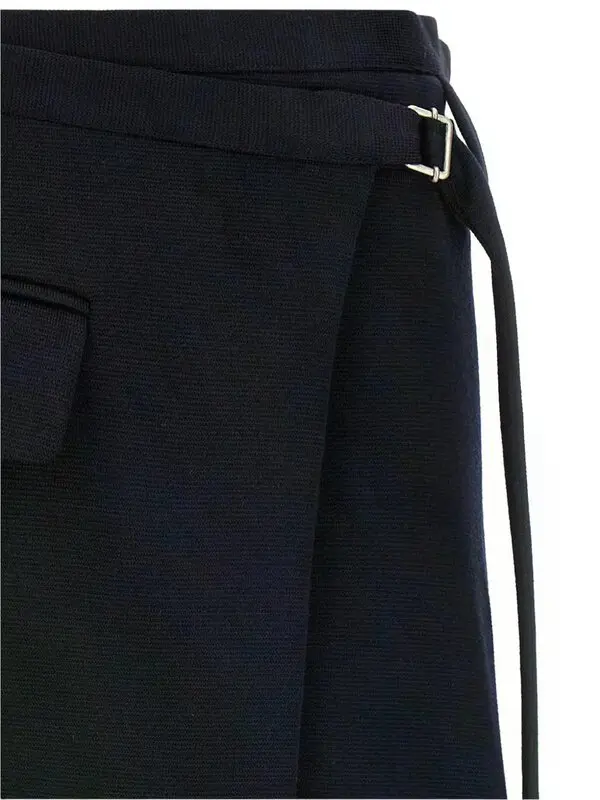 TELA Beatrix Asymmetrical Belted Midi Skirt