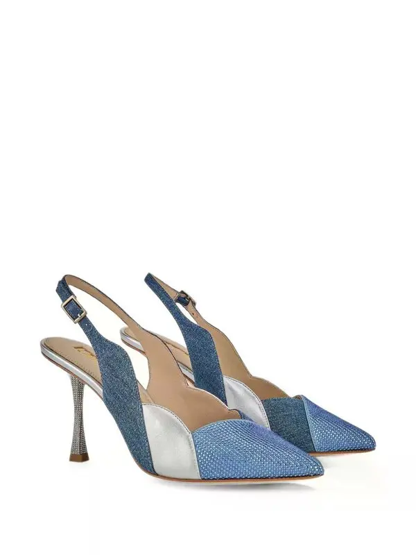 KAT MACONIE Crystal-embellished Slingback Pumps