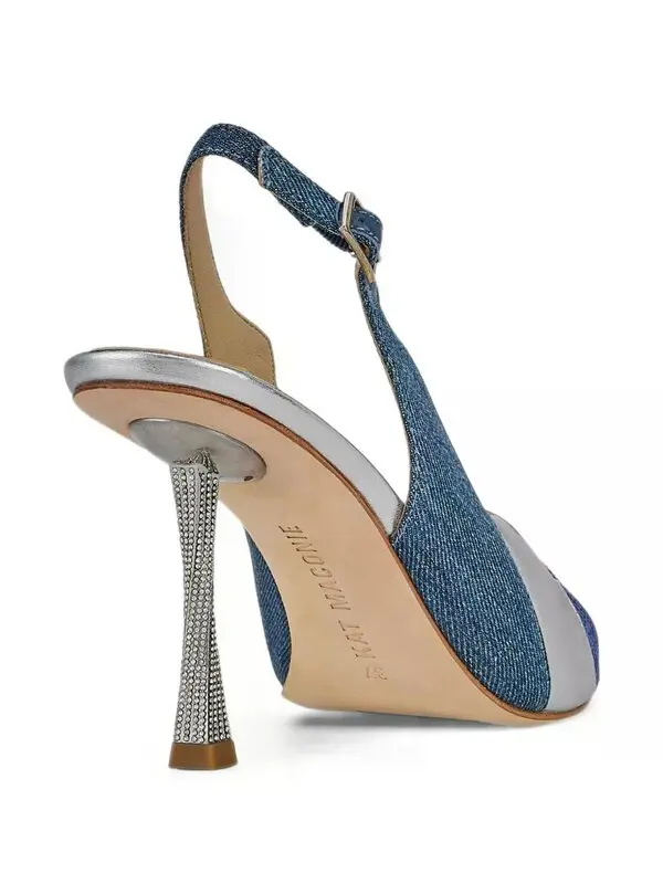 KAT MACONIE Crystal-embellished Slingback Pumps