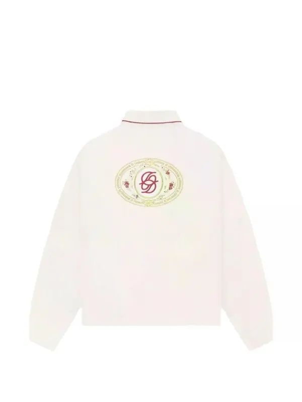 Drole De Monsieur Embroidered Cotton Blouson Jacket - Neutrals